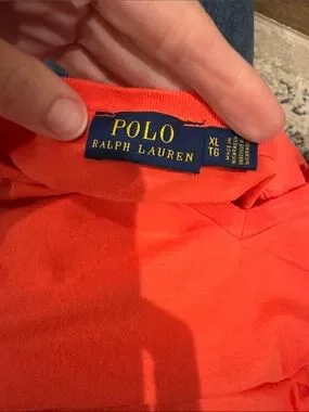Polo Ralph Lauren | Tops | Polo By Ralph Lauren Coral Vneck Tee With ...